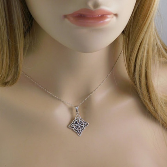 The Irish Gem | Jewelry | Sterling Silver Witches Knot Necklace Wiccan ...